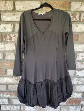 Sun Light | Dresses | Sun Light Womens Brown Scuba Knit Bubble Hem ...